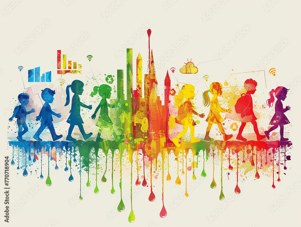 An infographic illustrating the spectrum of autistic symptoms in ...