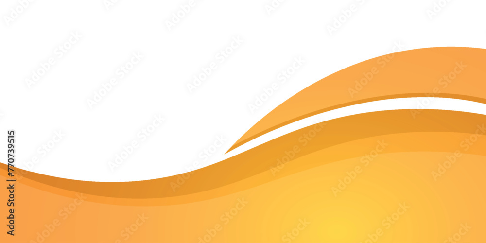Vector orange line background curve element with white space for text and message design ...