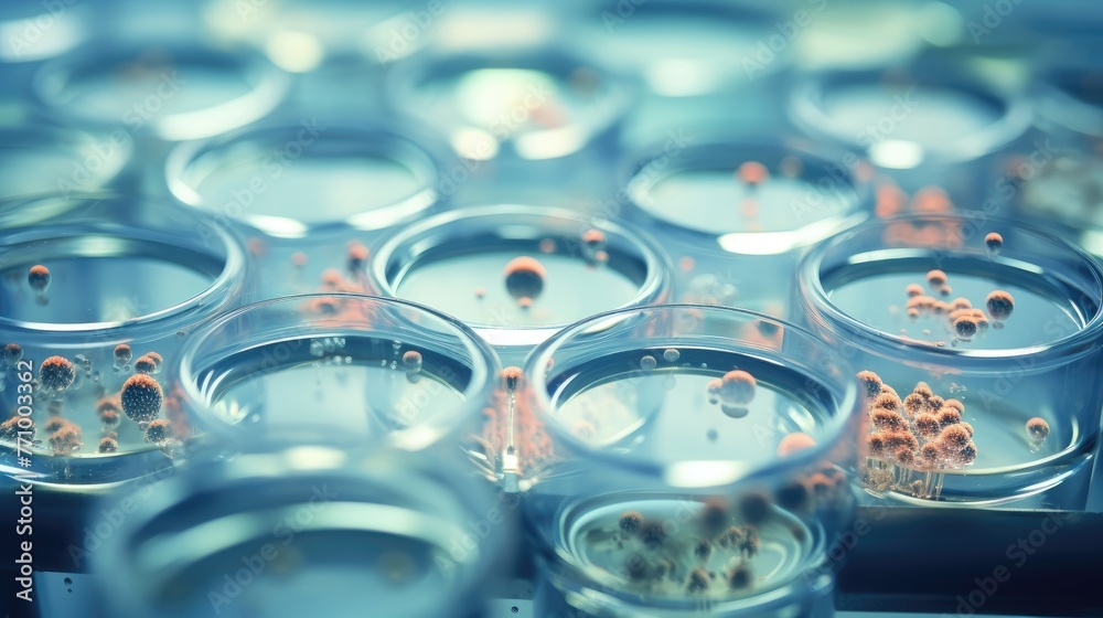 Fungus candida auris in a Petri dish, laboratory close-up.Concept of ...