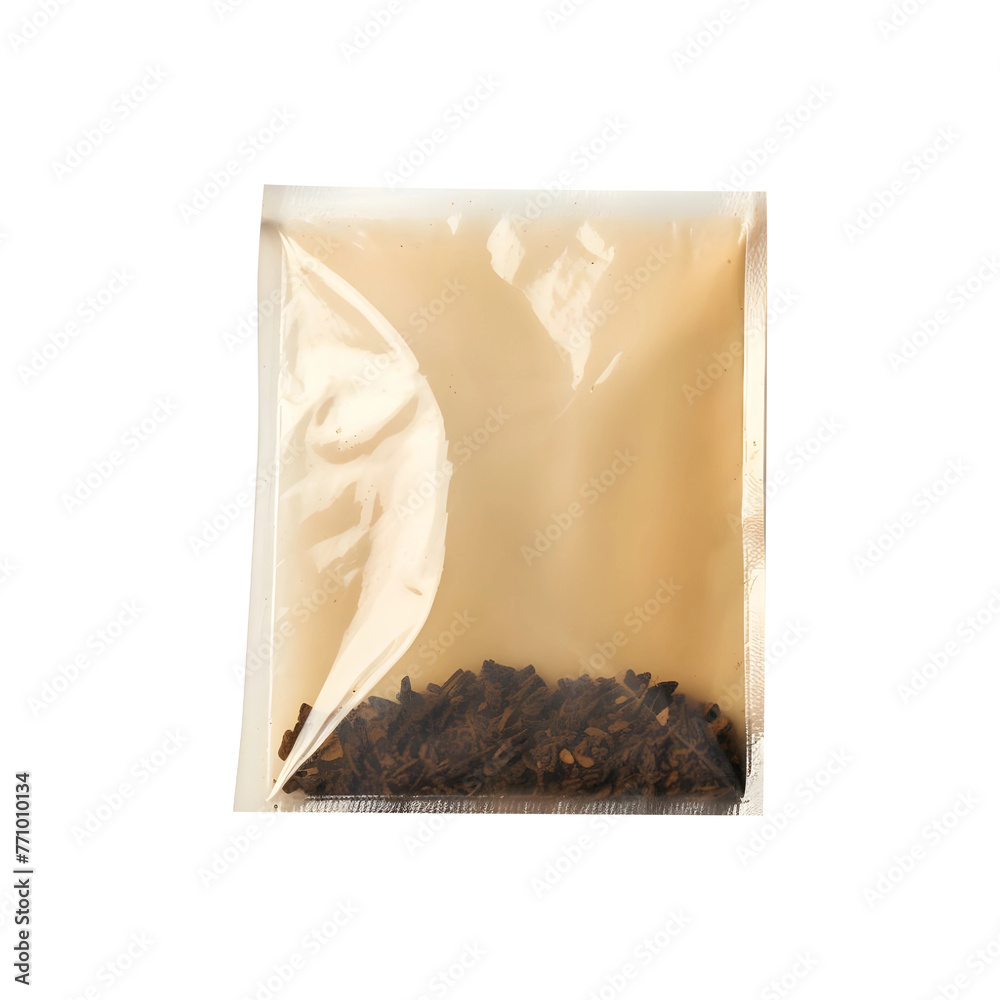 Tea-Sachet Packet isolated on transparent background, PNG Cutout Stock ...