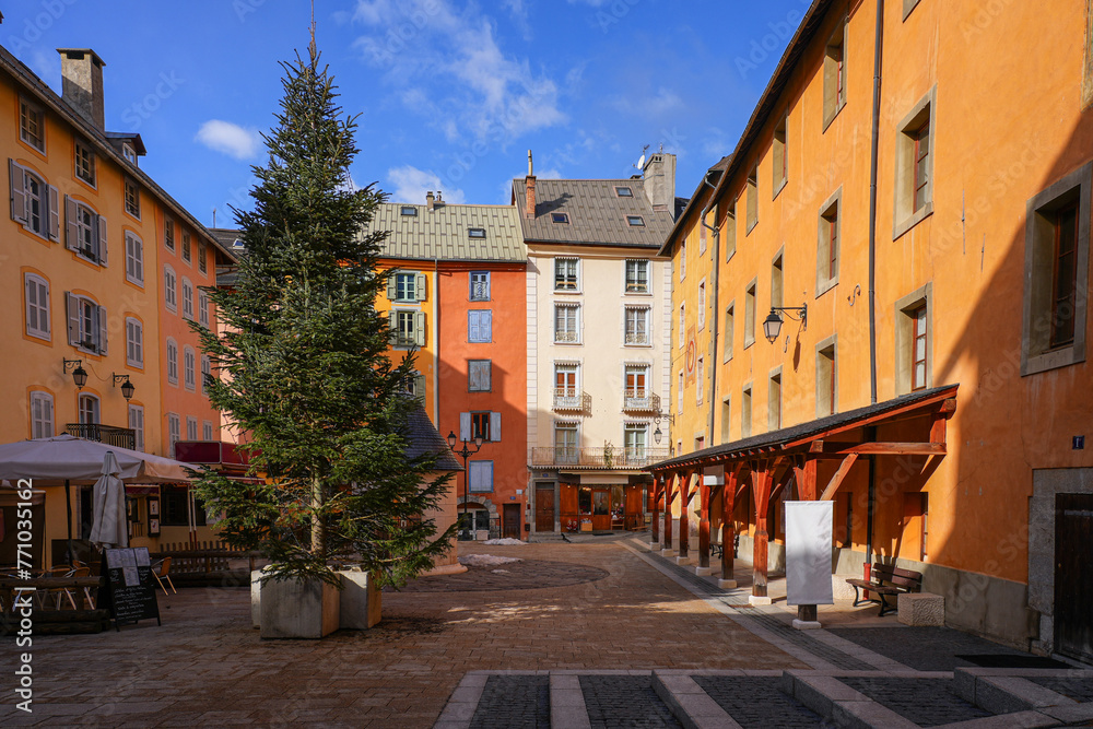 Place d'Armes ("parade") square in the walled city of Briançon built by ...