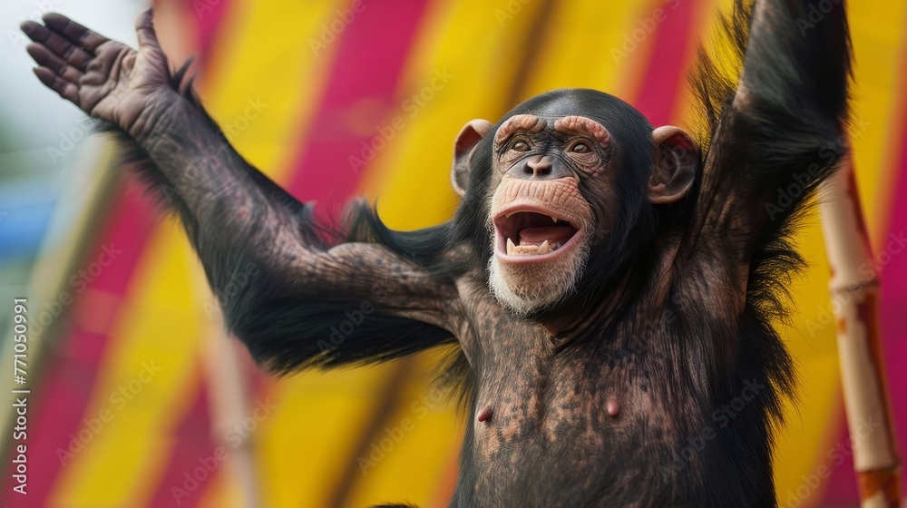 Circus Chimps Professional captures of chimpanzees performing circus ...