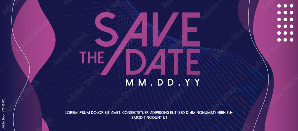 Save the date banner. Can be used for business, marketing and ...