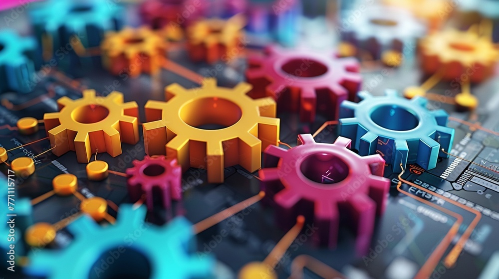 Interconnected Symbols of Total Quality Management and Teamwork Concept ...
