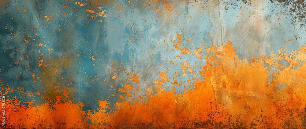Ocean Meets Desert Canvas. An abstract canvas with a blend of ocean ...