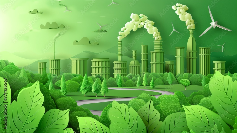 world environment day, earth day ,industrial plants, green energy ...