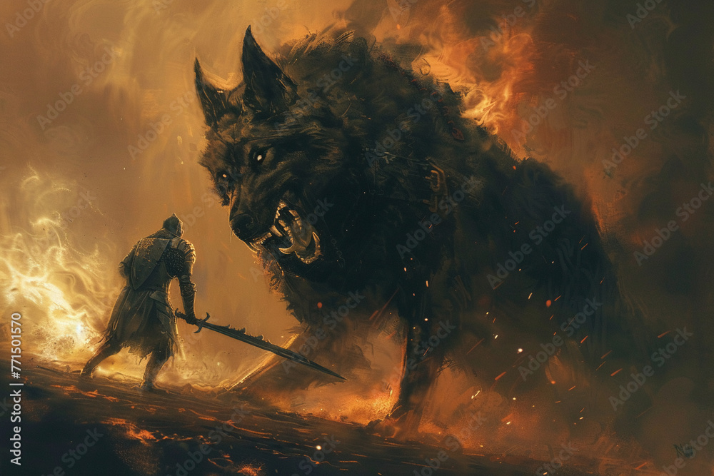 Fighting with dark might, the evil dog warrior strikes fear into the ...
