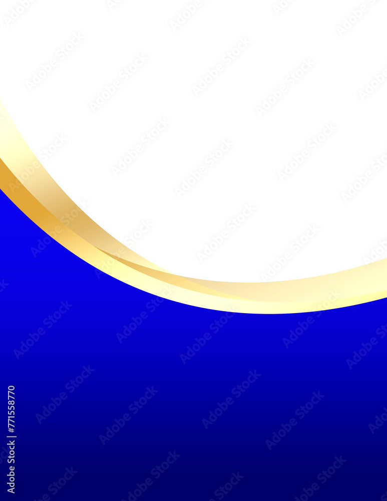 Blue & Gold Wave Circular Round Shape Template Design Transparent ...