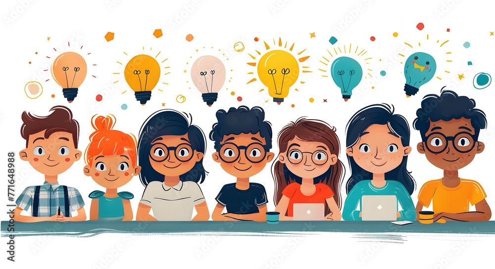 Diverse Group of People Collaborating to Solve Problems and Spark ...