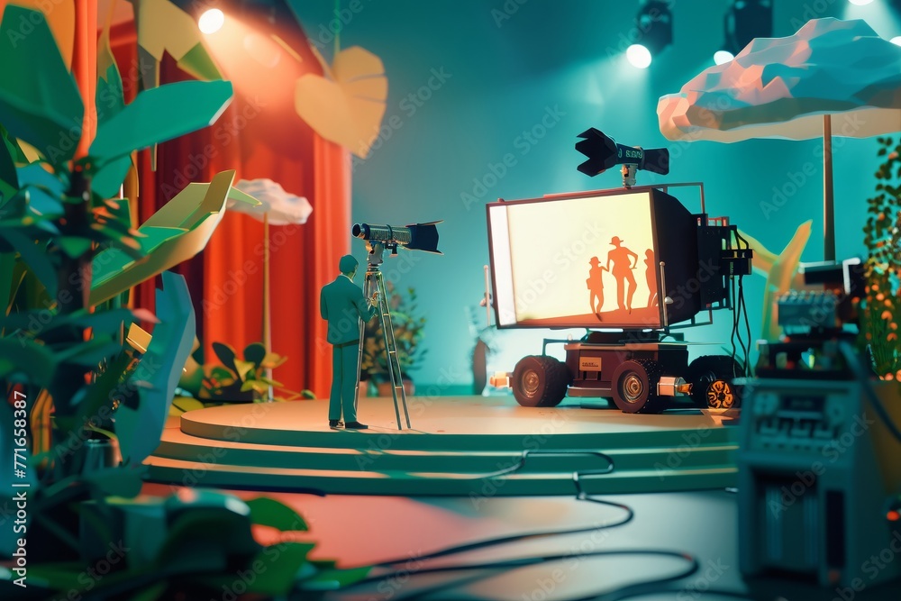 Produce a compelling graphic showcasing iconic movie scenes that have ...