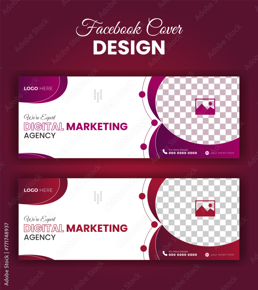 Facebook Cover Page Design for Digital Marketing and Colorful Social ...