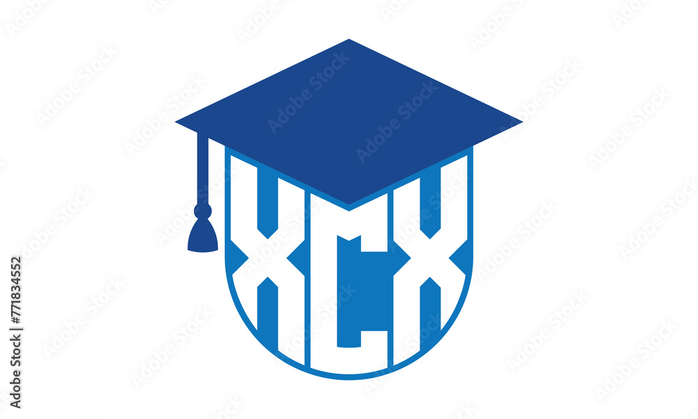 Vector de Stock XCX initial letter academic logo design vector template ...