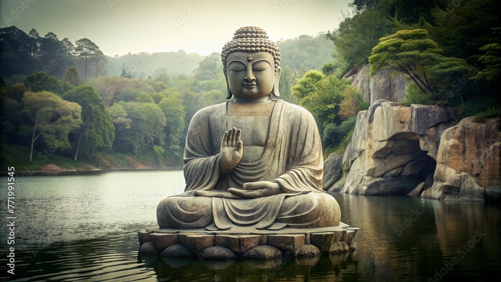 Stockfoto Buddha in the temple: photos in bright colors. Epic Buddha ...