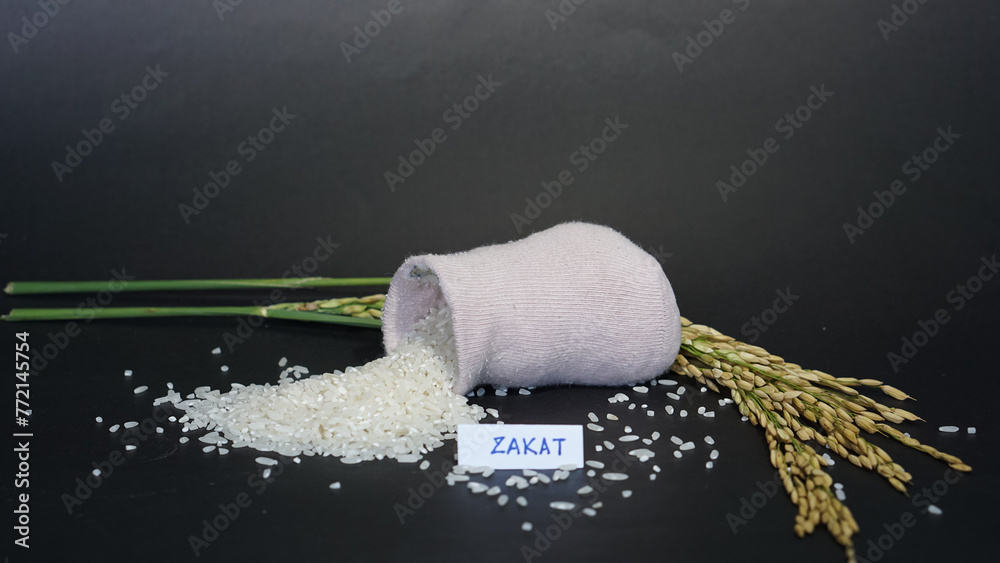 Giving zakat or zakah to poor people Islamic concept background ...