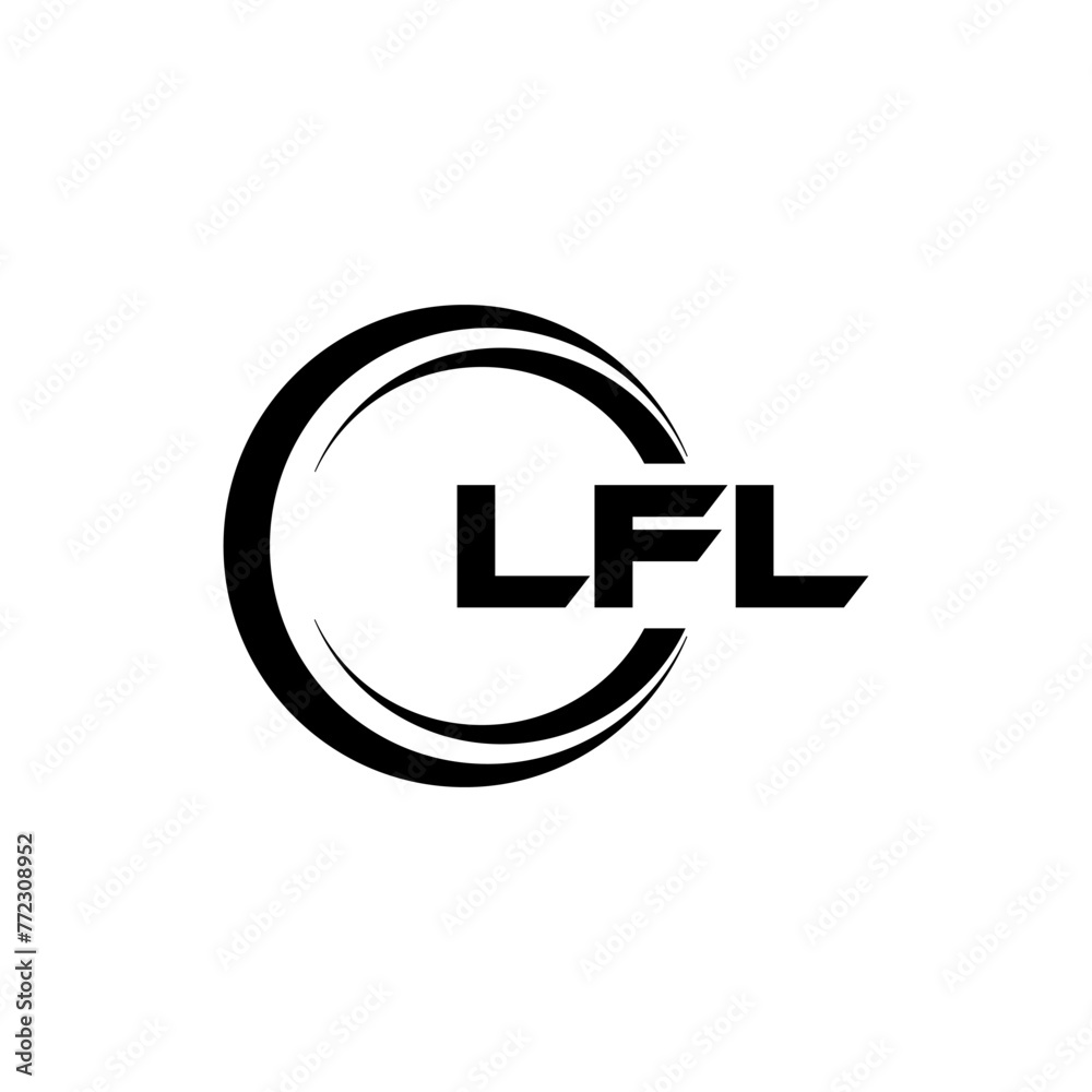 LFL letter logo design in illustration. Vector logo, calligraphy ...