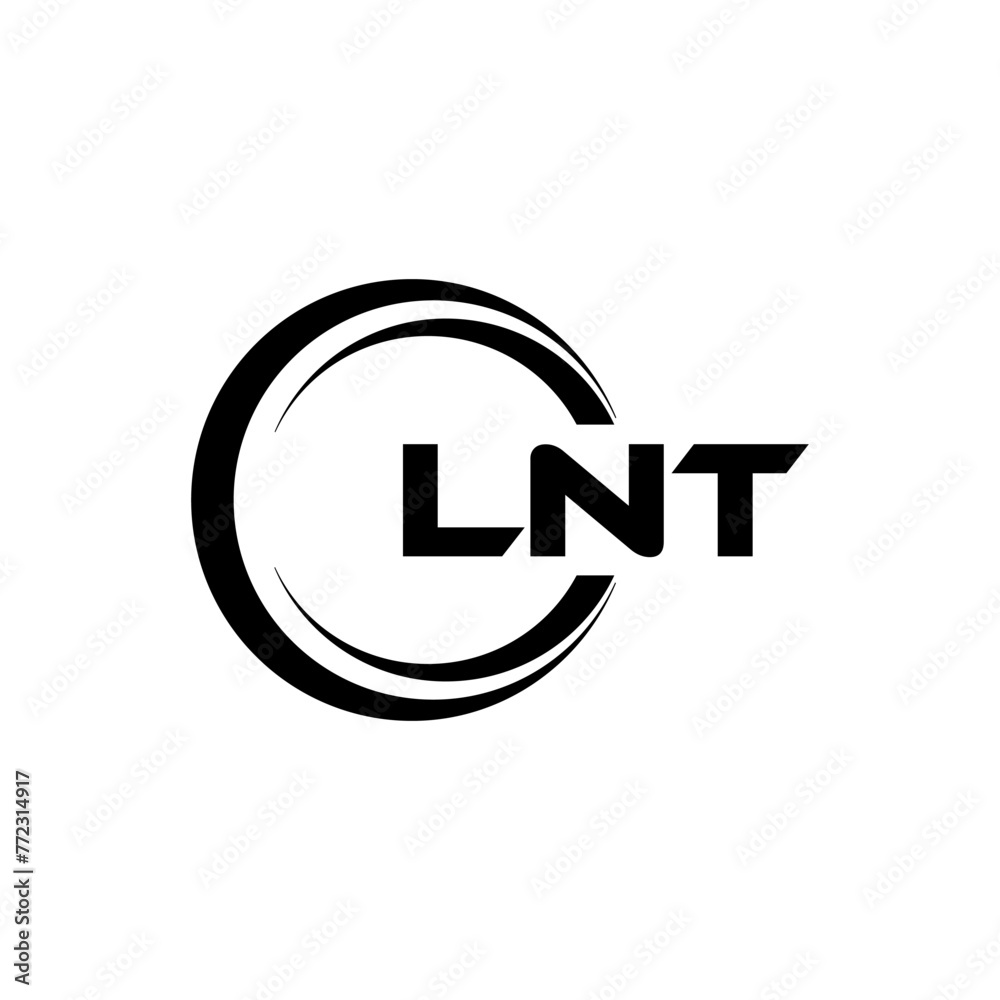 Vector de Stock LNT letter logo design in illustration. Vector logo ...
