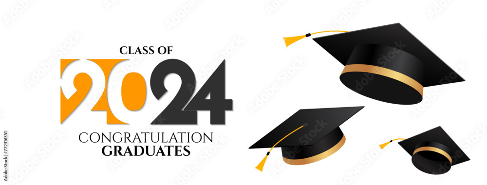 Graduation greeting banner design. Congratulations graduates background ...