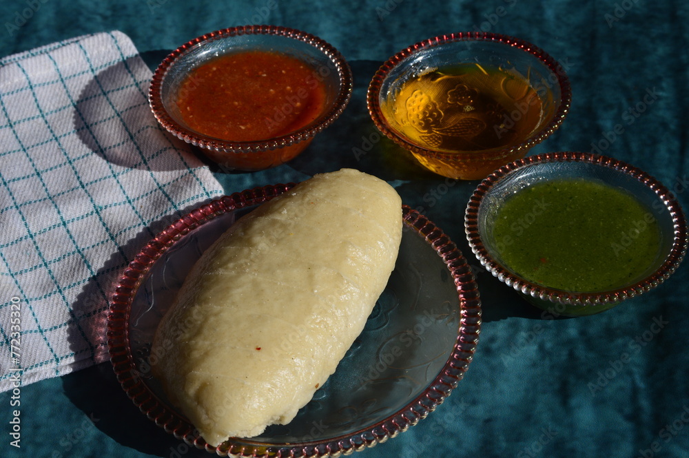 Siddu, a special traditional dish of Himachal Pradesh. It's a steamed ...