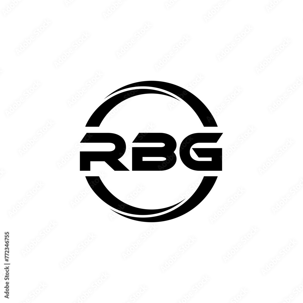 RBG letter logo design in illustration. Vector logo, calligraphy ...