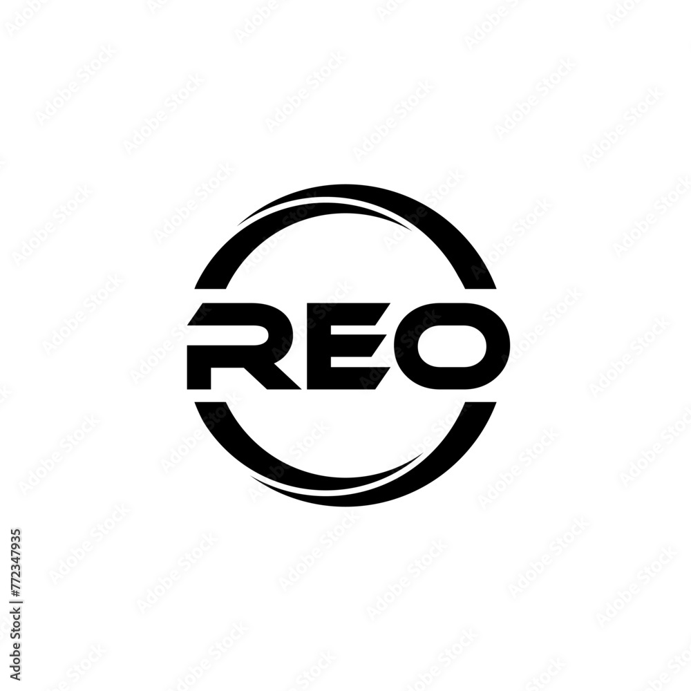 REO letter logo design in illustration. Vector logo, calligraphy ...