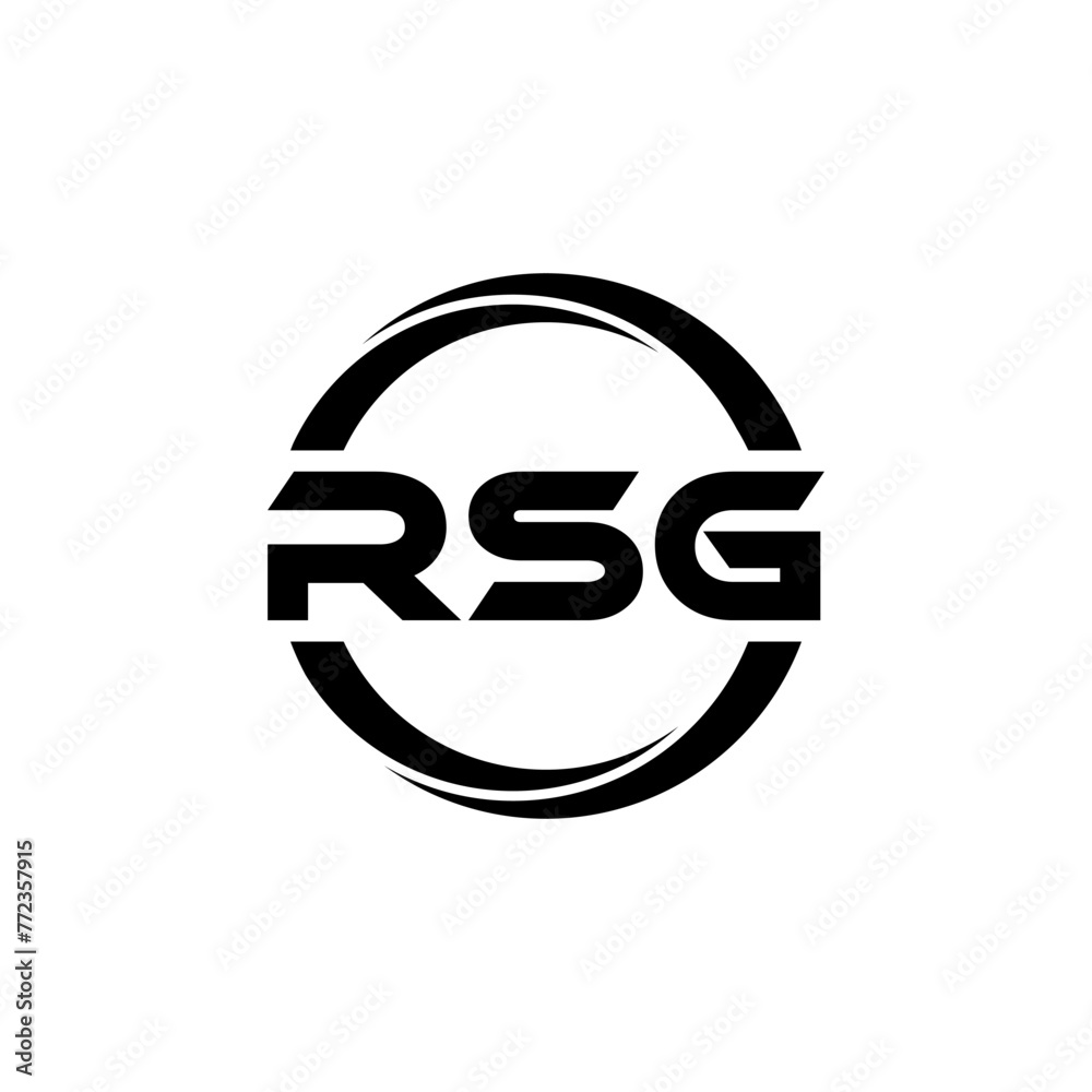 RSG letter logo design in illustration. Vector logo, calligraphy ...