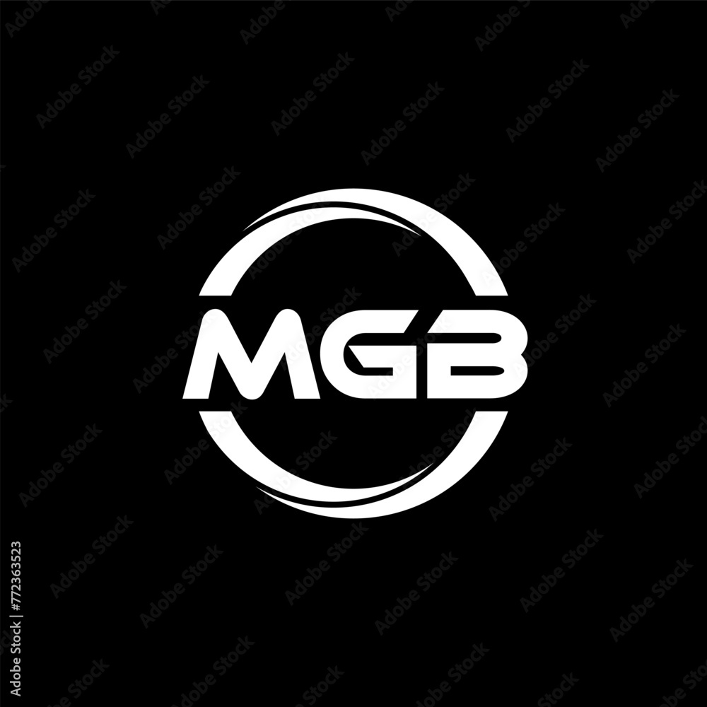 MGB letter logo design in illustration. Vector logo, calligraphy ...