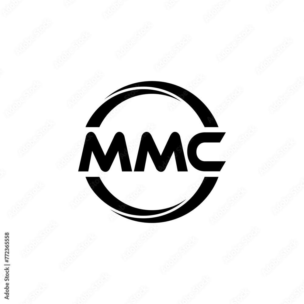 MMC letter logo design in illustration. Vector logo, calligraphy ...