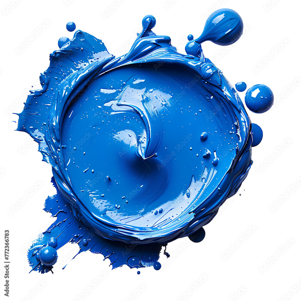 Blue paint splash top view PNG. Blue paint explosion all over isolated ...