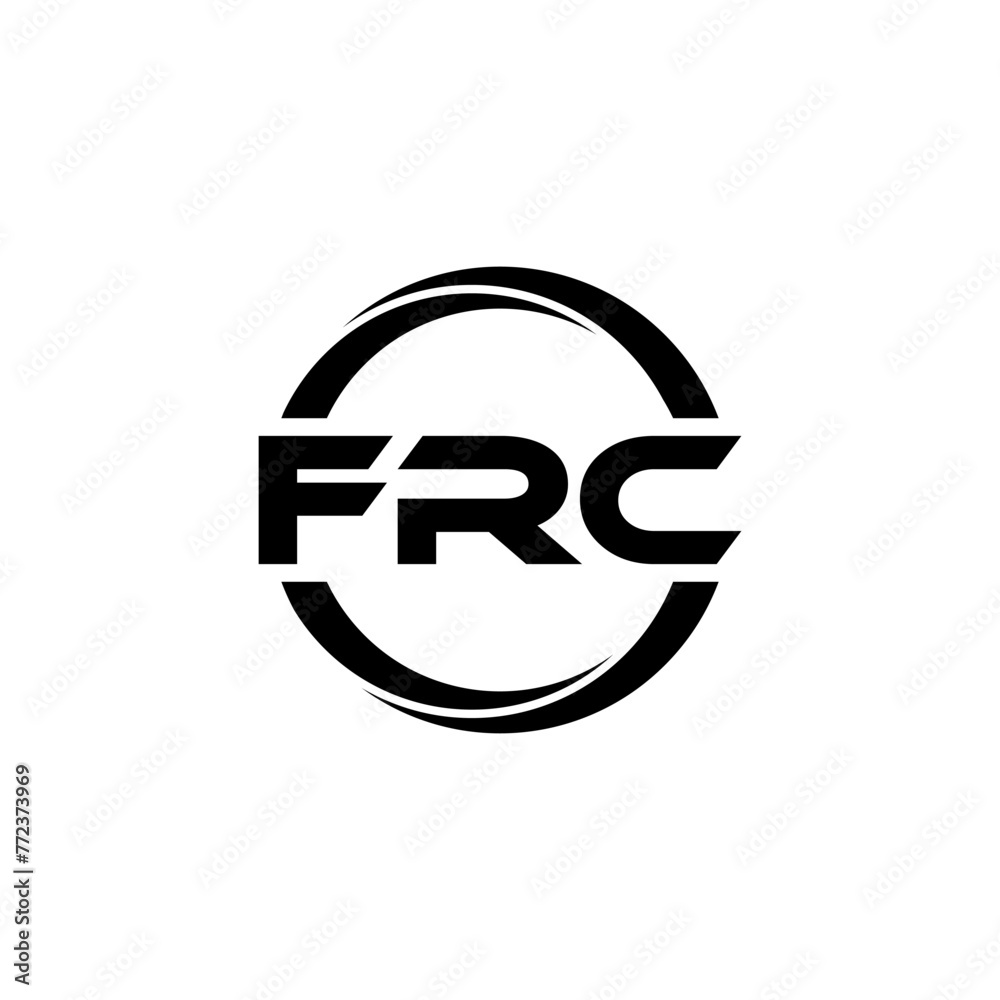 FRC letter logo design in illustration. Vector logo, calligraphy ...