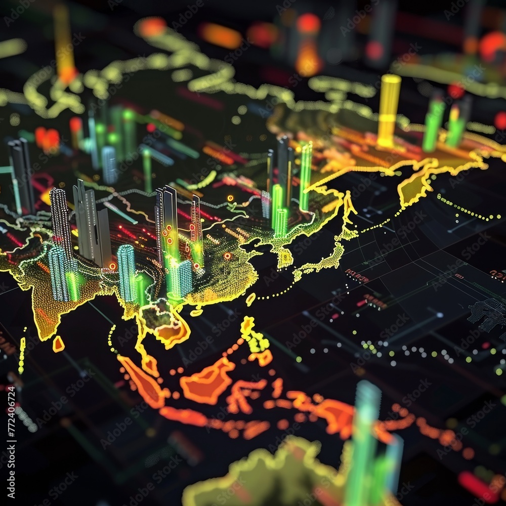 Timelapse visualization of a country s economic growth, mapping out ...