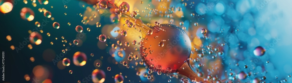 Artistic interpretation of a redox reaction, illustrating the electron ...