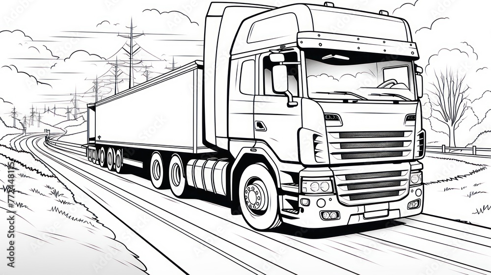 Heavy duty livery: long haul truck, a creative representation of a ...