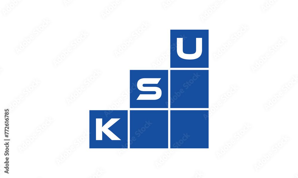 KSU initial letter financial logo design vector template. economics ...
