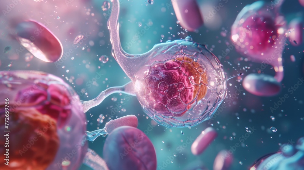 Detailed image of the journey of a cell through the female system ...
