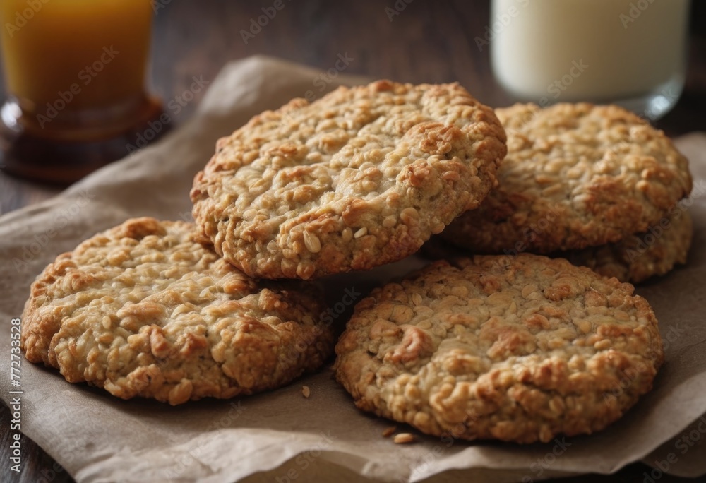 Anzac Biscuits These are sweet biscuits made from oats, coconut, golden ...