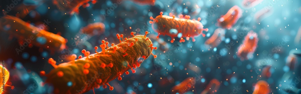 Anti bacteria Microscopic battle between bacteria and antimicrobial ...