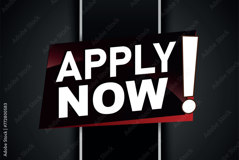 apply now poster banner graphic design icon logo sign symbol social ...
