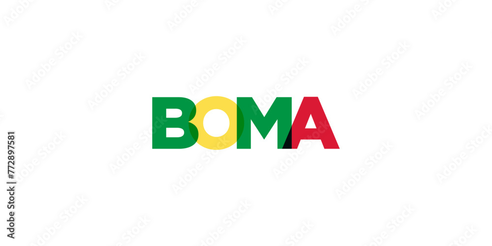 Boma in the Congo emblem. The design features a geometric style, vector ...
