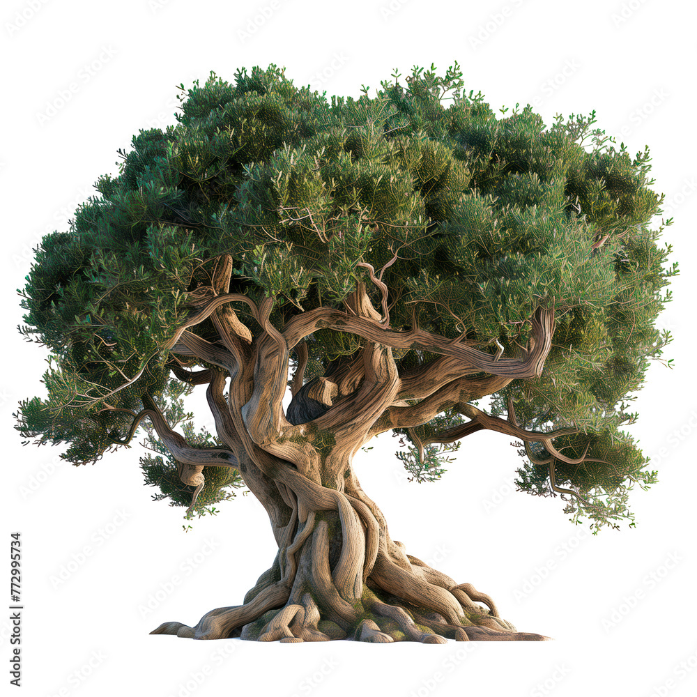 Olive tree isolated on a white or transparent background. Olive tree ...