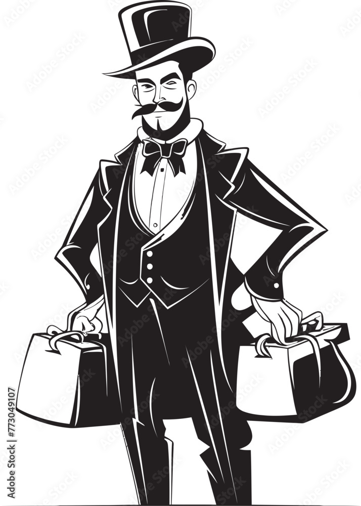 Prosperous Penelope Vector Logo of a Moneybag Toting Character Dollar ...