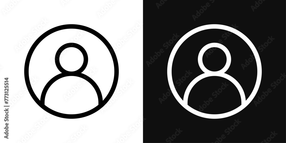 Personal Account and User Profile Icons. Social Media Avatar and Online ...