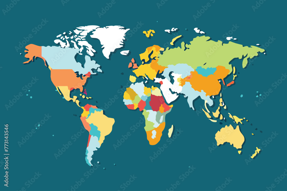 เวกเตอร์ Stock maps of the Earth's. Vector illustration | Adobe Stock
