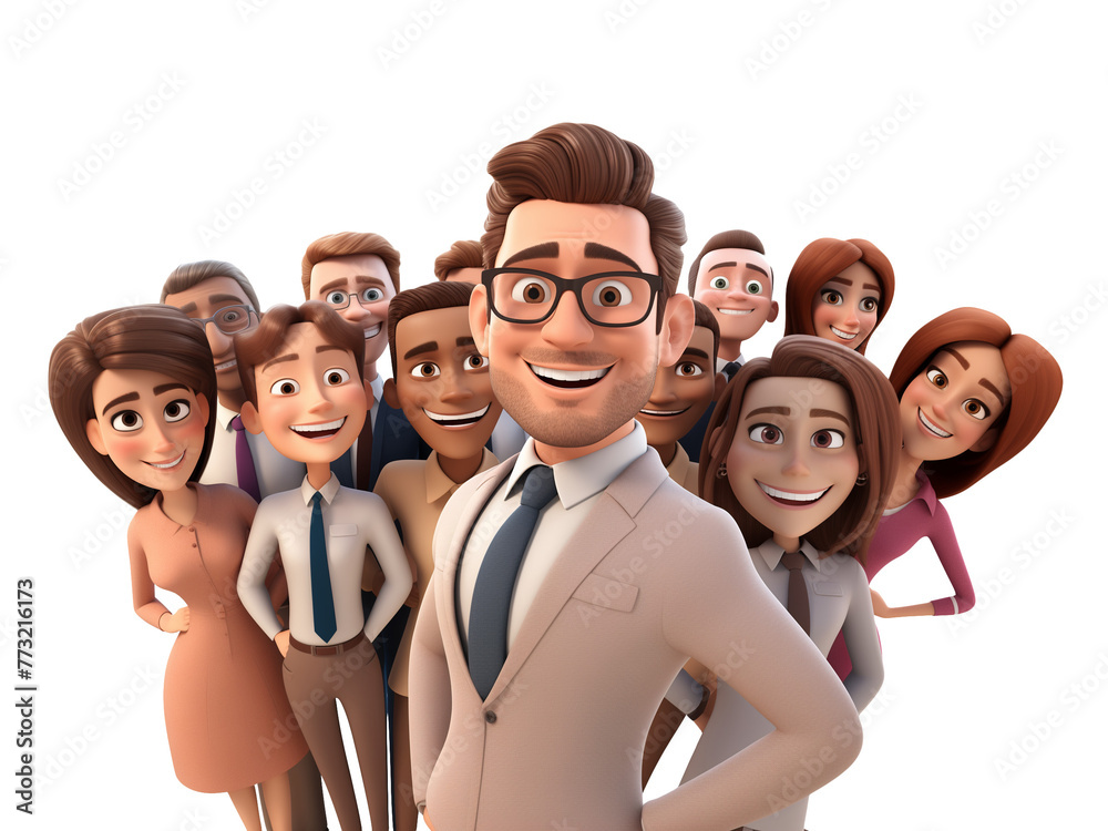 Office workers team characters isolated. Group of employees, teamwork ...