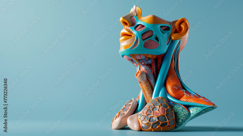 An anatomical representation of the human respiratory and vocal tracts ...