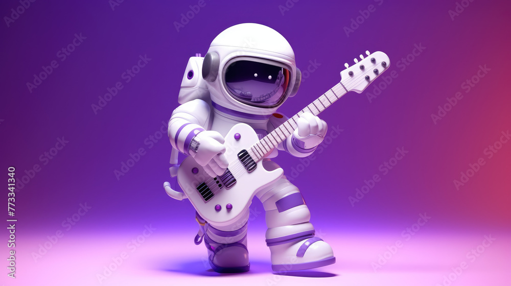 3d tiny cute robot astronaut mascot character with spaceman suit ...