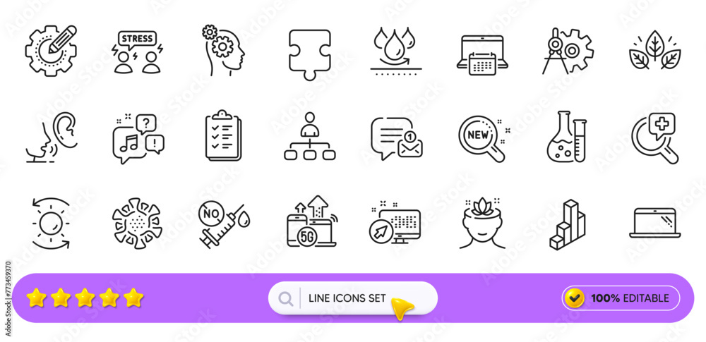 Image vectorielle Stock Whisper, Voicemail and Coronavirus line icons ...