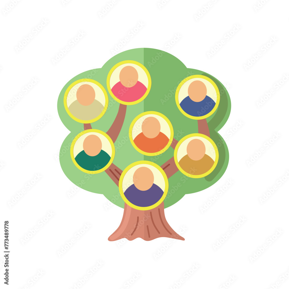 Family tree icon clipart avatar logotype isolated vector illustration ...