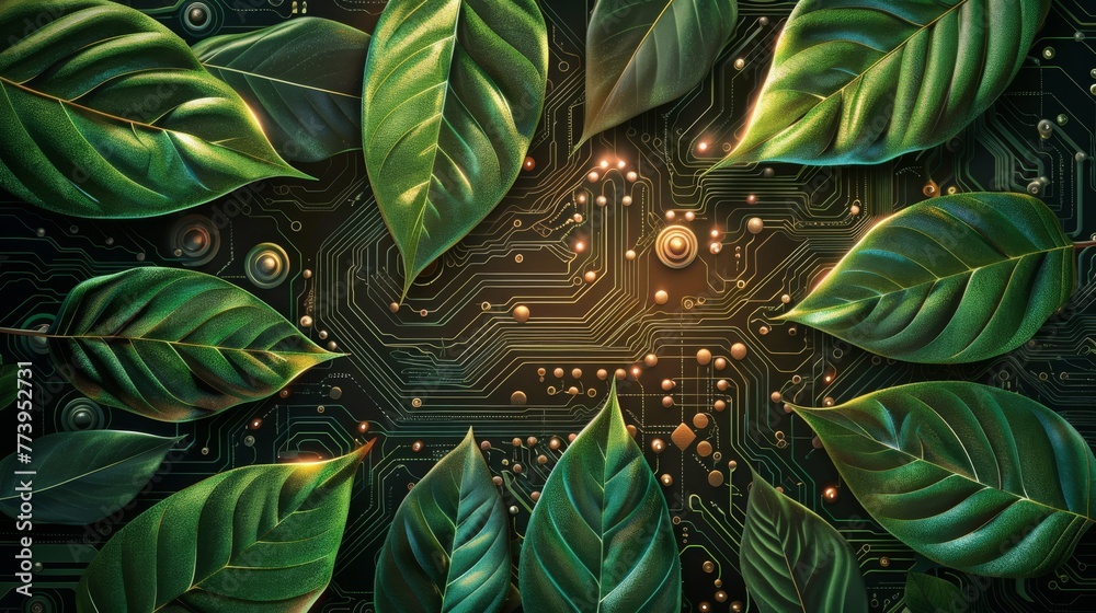 Eco-Friendly Technology abstract representation of sustainable ...