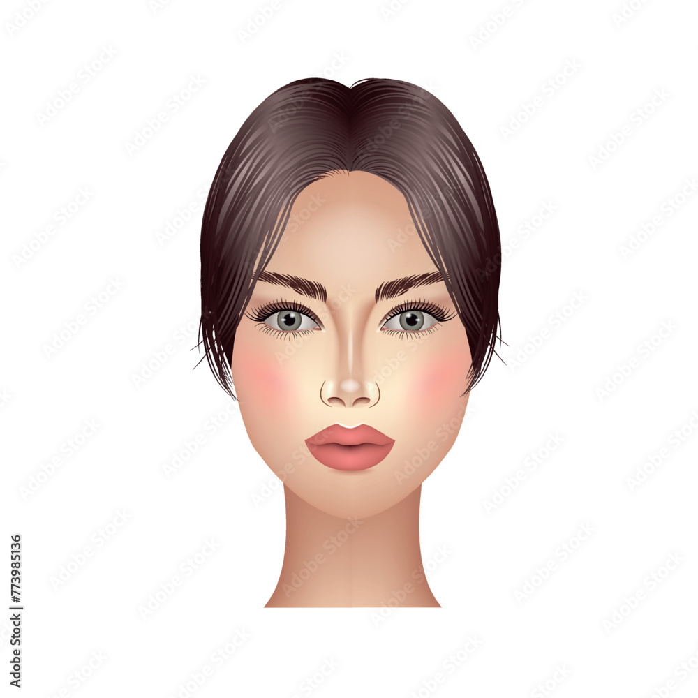 Vector de Stock Major arteries and veins of the face. vector medical ...