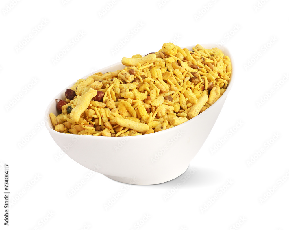 Indian khatta meetha Namkeen Snacks served in bowl or Indian ...